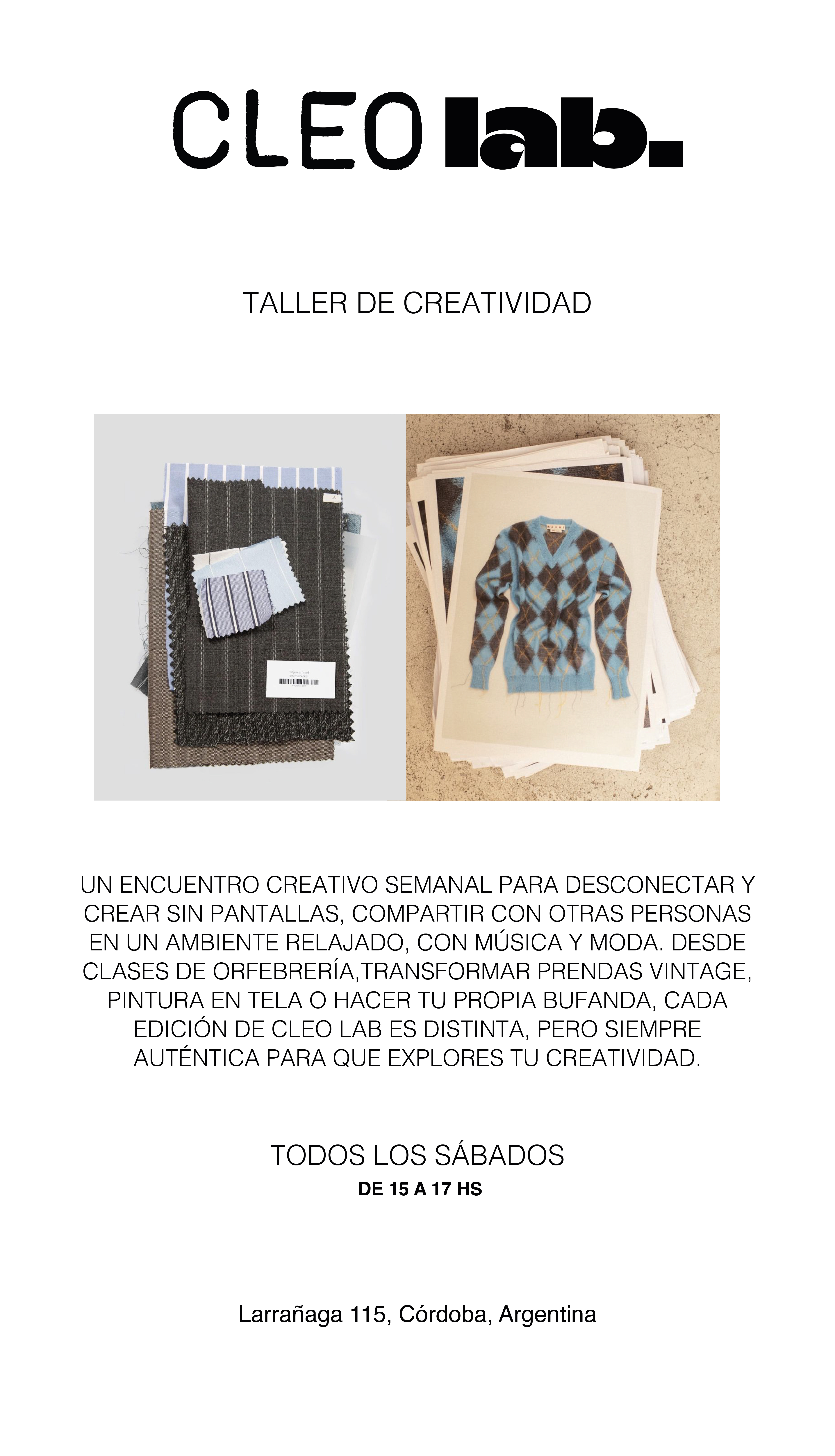 CLEO LAB - Taller de creatividad, Moda & Upcycling en Córdoba